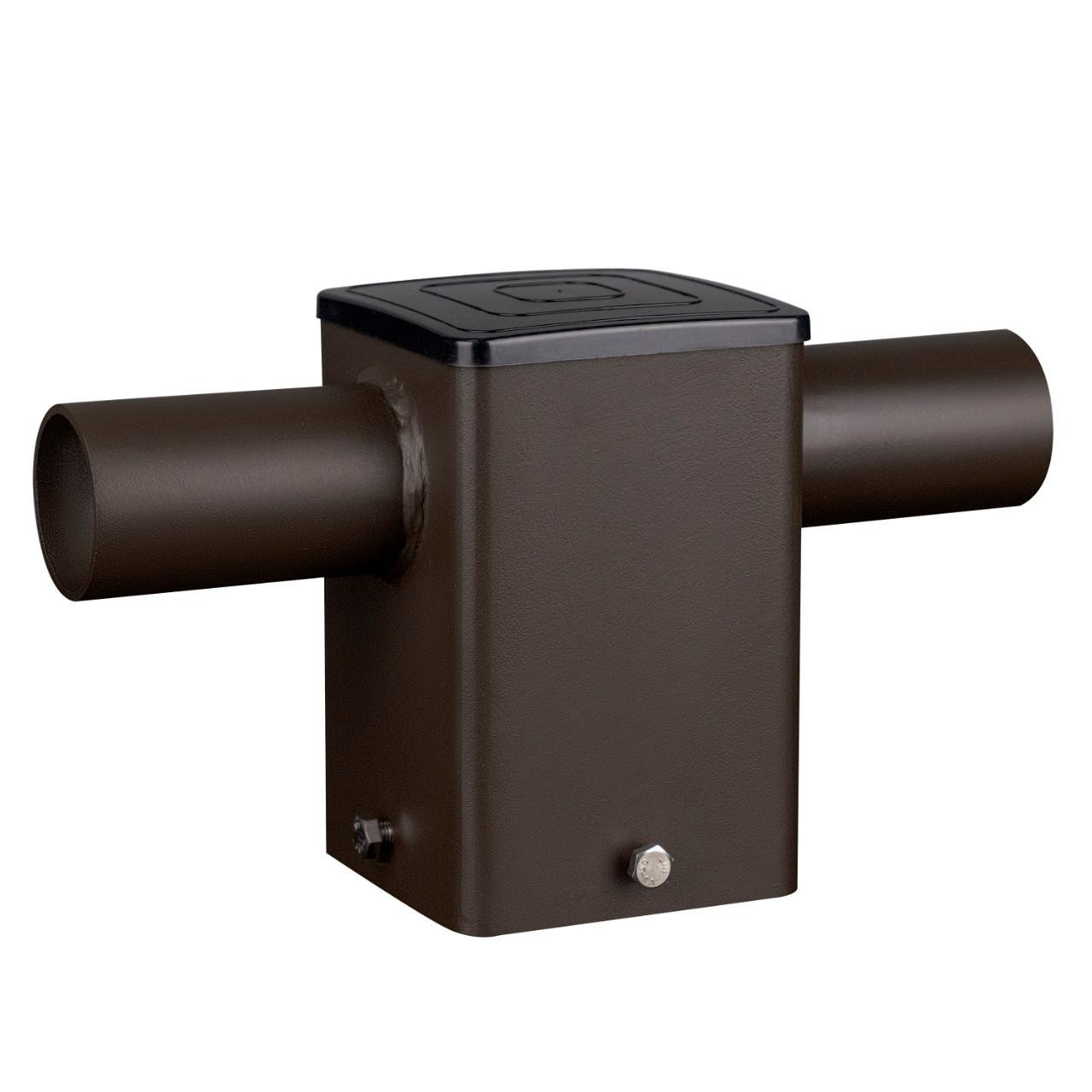 Horizontal Double 180° Tenon Spoke Bracket for 4" Square Poles