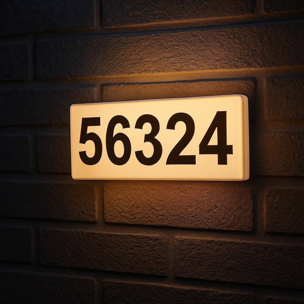 Cyber Tech LW2ADS-LED | Illuminated LED House Number Sign