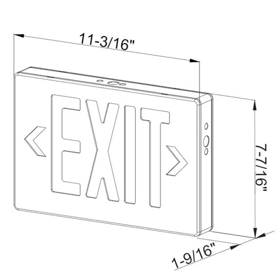 Halco 97112 - Die-Cast LED Exit Sign - Green or Red Letters