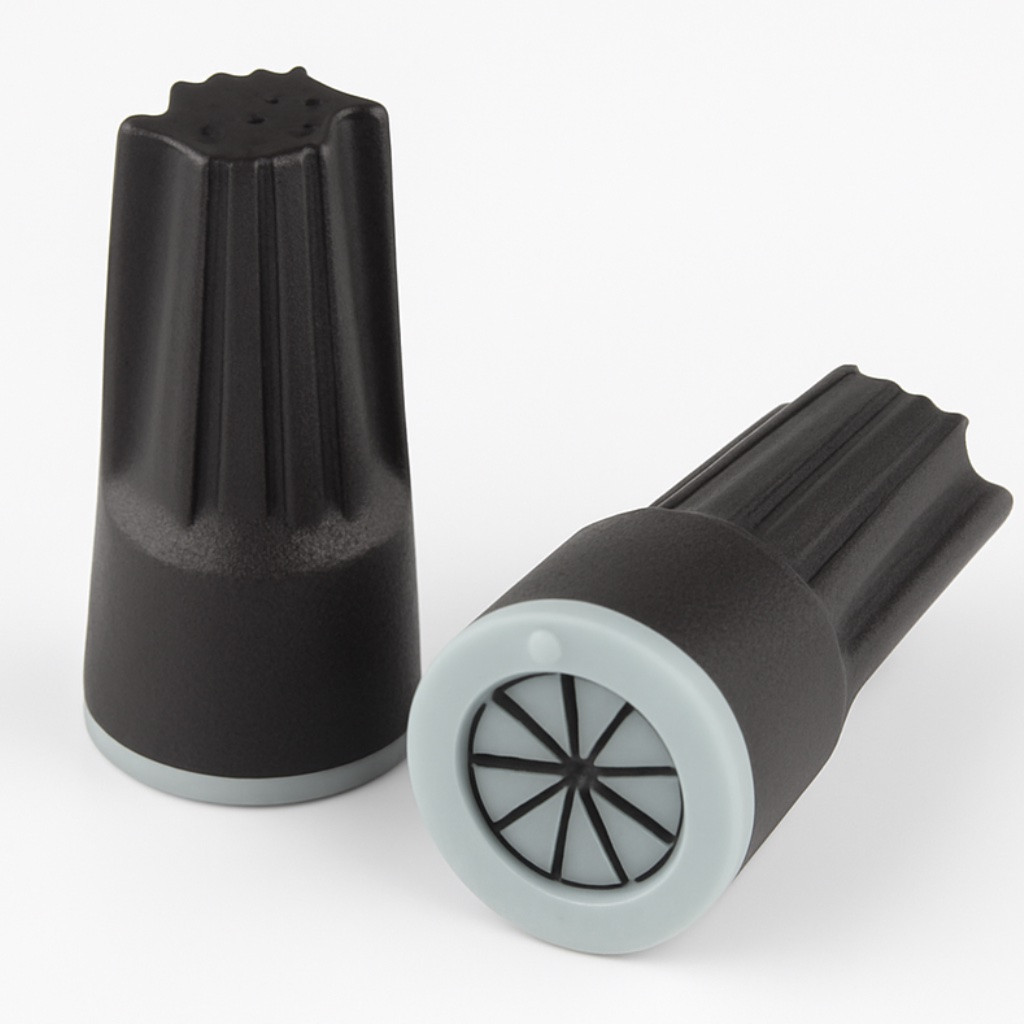 Waterproof Wire Nuts AWG #8–#22 – Black Silicone - 100 Pack