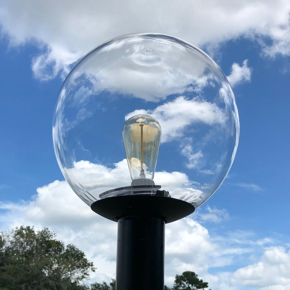 Incon Lighting | 12" Clear Globe Lamp Post Light Fixture