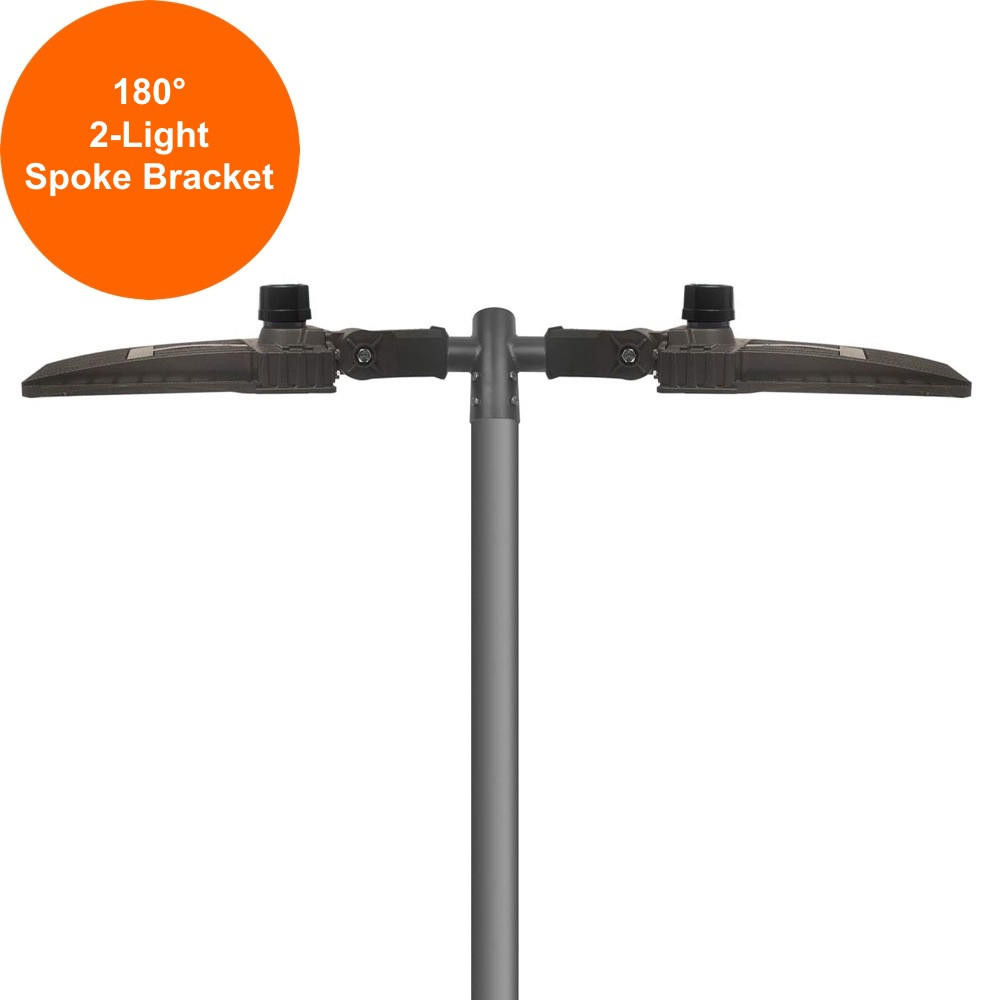 LBS Lighting | 80° 2-Light Slipfitter 2-3/8" Tenon Bracket