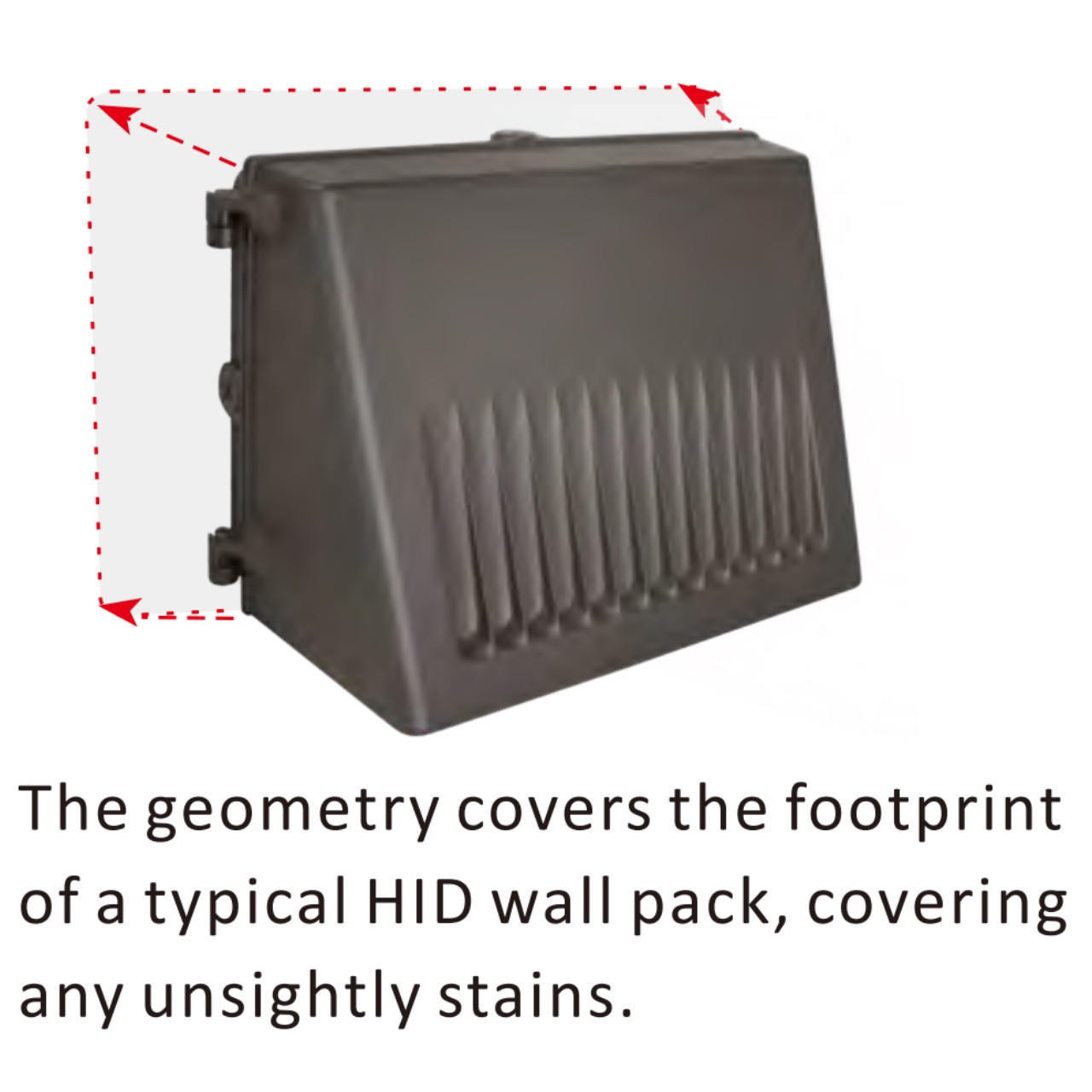 Bronze Large LED Wall Pack with Emergency Backup | Full Cutoff