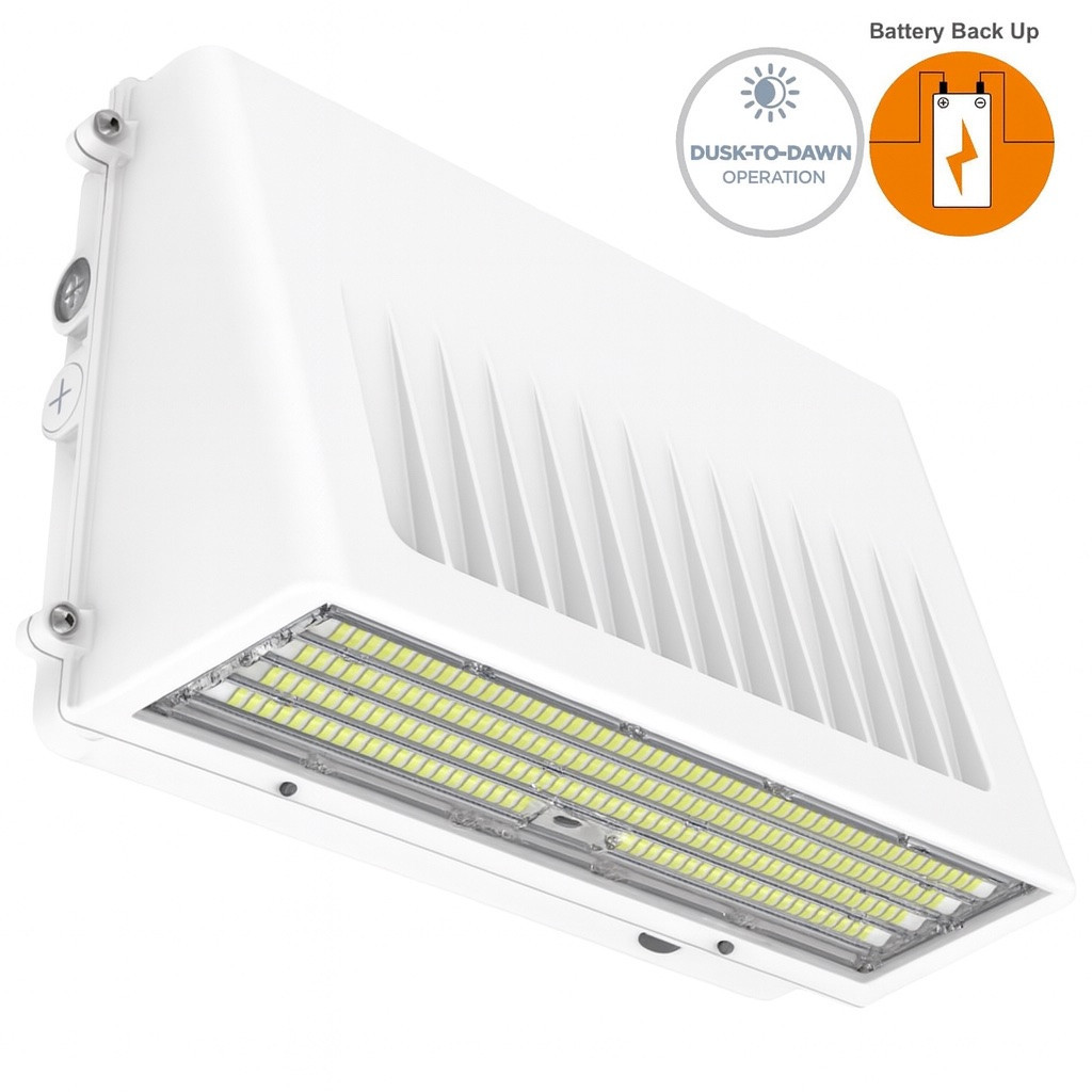 LBS Lighting | 10W LED Wall Pack with Battery Backup