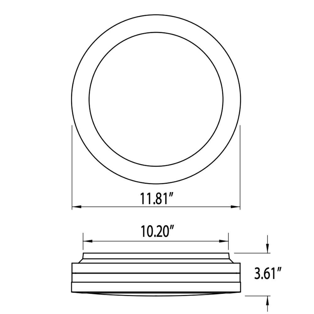 Emergency Battery Back Up Modern Round Outdoor LED Bulkhead