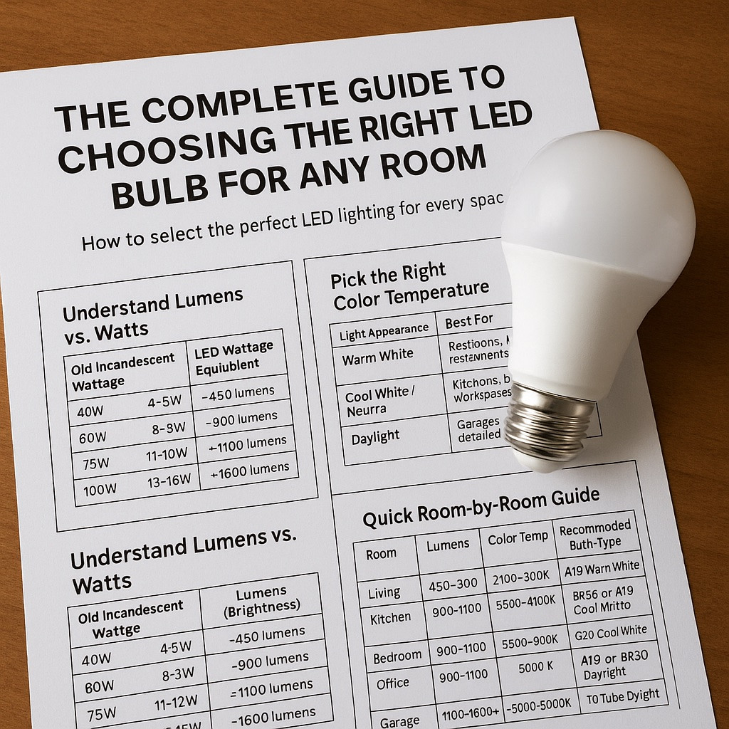 The Complete Guide to Choosing the Right LED Bulb for Any Room - Light ...