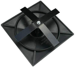 4" Square Light Pole Top Cap | Black Polycarbonate