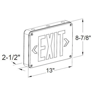 Halco 97108 | Red Wet Cold Location Emergency Exit Sign