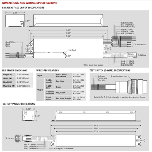 Keystone KT-EMRG-LED-12-1200-K1 | 12W Emergency LED Driver