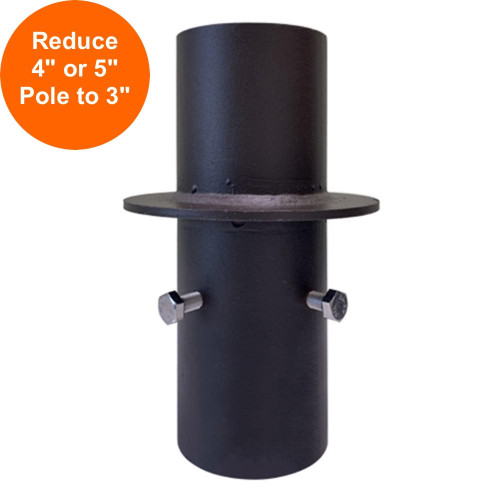 5" Round Light Pole Reducer to 3" Pole Adapter Insert