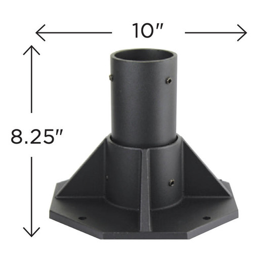 Commercial Grade 3" Aluminum Surface Mount Base for Light Pole
