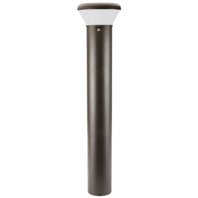 Commercial Flat Top LED Bollard Louvered Lens | Black or Bronze