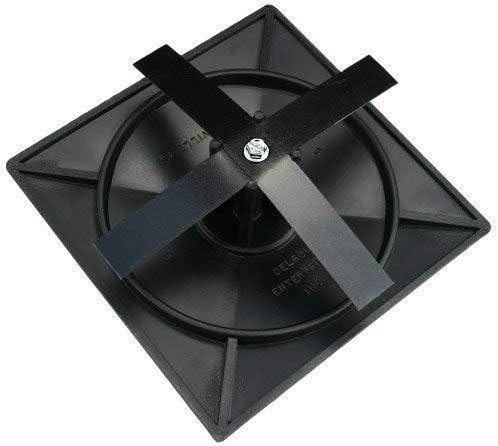 4" Square Light Pole Top Cap | Black Polycarbonate