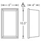 Incon LENS-3186 | Replacement Frost Rectangle Lens