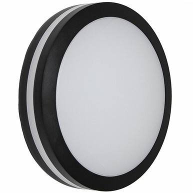 Incon Lighting | Modern Round Black Outdoor LED Bulkhead