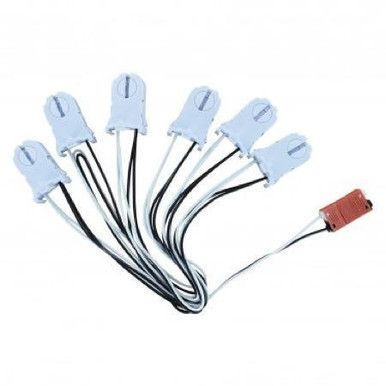 Keystone KT-SOCKET-T8-U-S-6-W | 6 Lamp Wiring Harness T8 Sockets