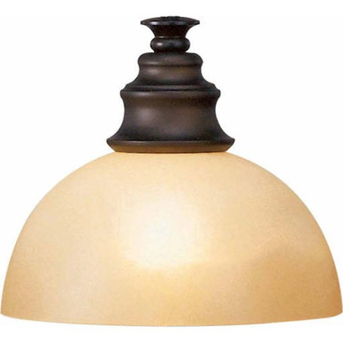 Volume Lighting GS-411 | 3 1/2" Dome-Shaped Amber Glass Shade