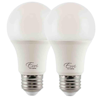 Euri EA19-9W5000CEC-2 | 9W LED Light Bulb 3000K 2 Pack