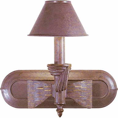 Volume V7911-66 | Prairie Rock & Gold Bathroom Wall Sconce