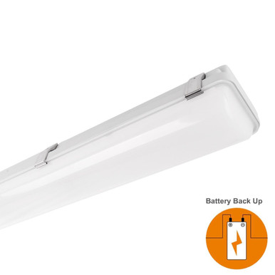 4' Vapor Tight LED Light Fixture with Emergency Battery Back Up