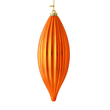 Vickerman M183218S | 8" Burnish Orange Shiny Line Finial 4/Ba