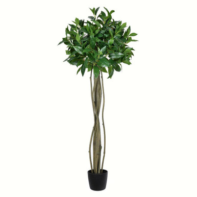 Vickerman TB190340 | 4ft Artificial Bay Leaf Topiary in Pot