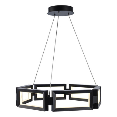 Trans Globe MDN-1588 BK | Nightingale 25.5" LED Chandelier