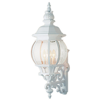 Trans Globe 4052 WH | Francisco 4-Light Beveled Glass Wall Lantern