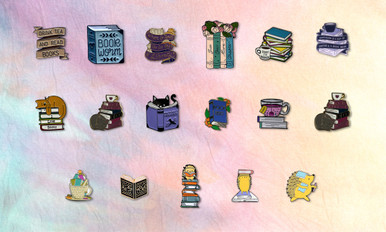 Book themed Pins - XJs Library Supplies