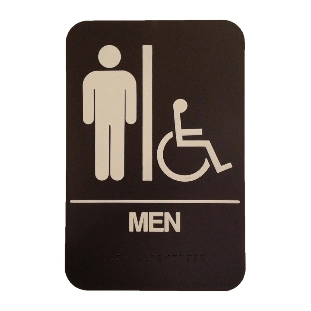 Don Jo HS-9060-01 ADA Sign Men/Handicap Rectangle 6 Wide by 9 High ...