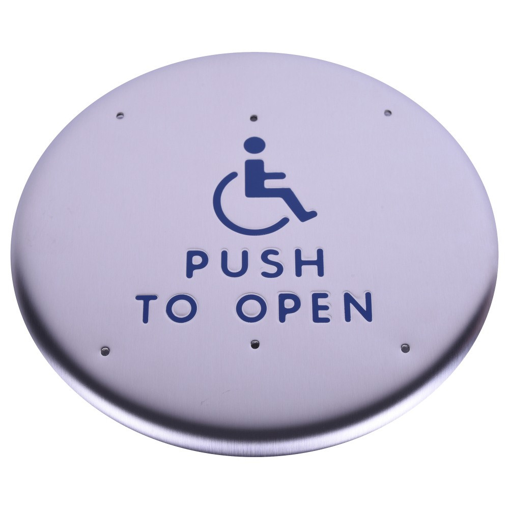 Norton 506 Stainless Steel Push Plate Door Switch 6 Round PUSH TO OPEN ...