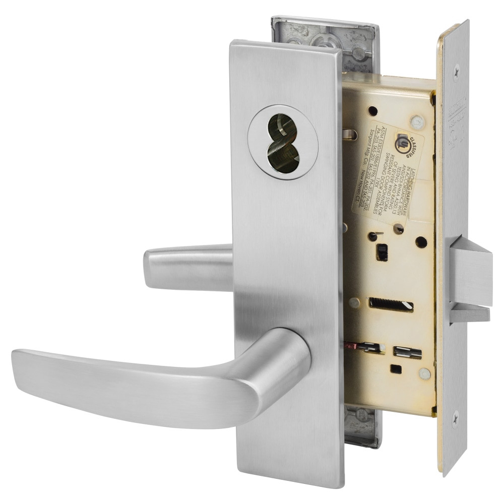 Sargent 60-8205 LE1B 26D Office or Entry Mortise Lock LE1 Escutcheon B ...