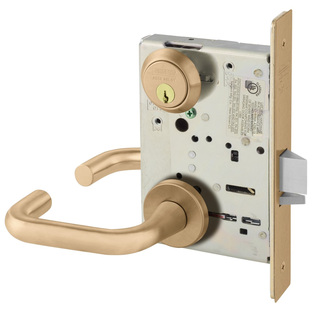 Sargent 8204 LNJ 10 Grade 1 Storeroom or Closet Mortise Lock J - Lever ...