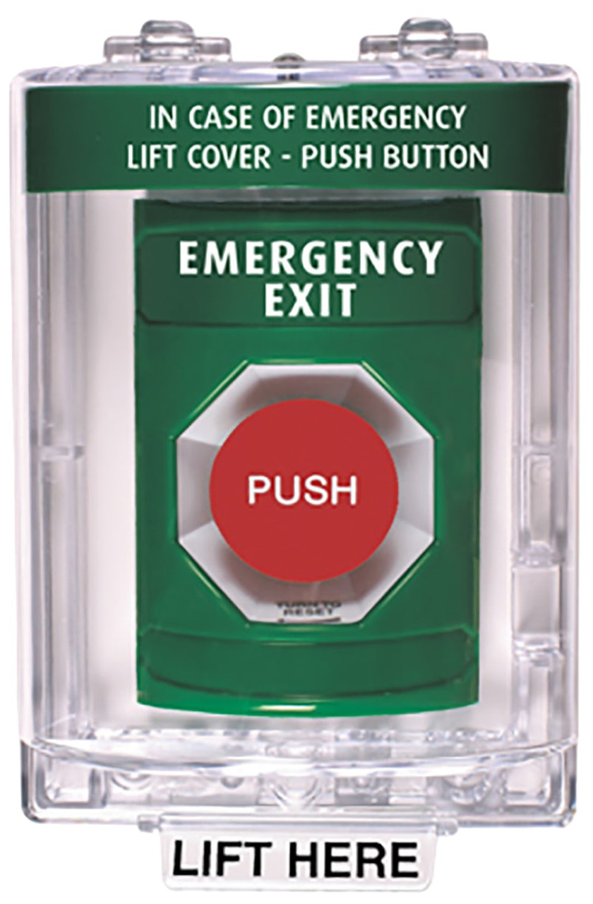 STI SS2131EX-EN Stopper Station Green Flush Cover Universal Stopper ...