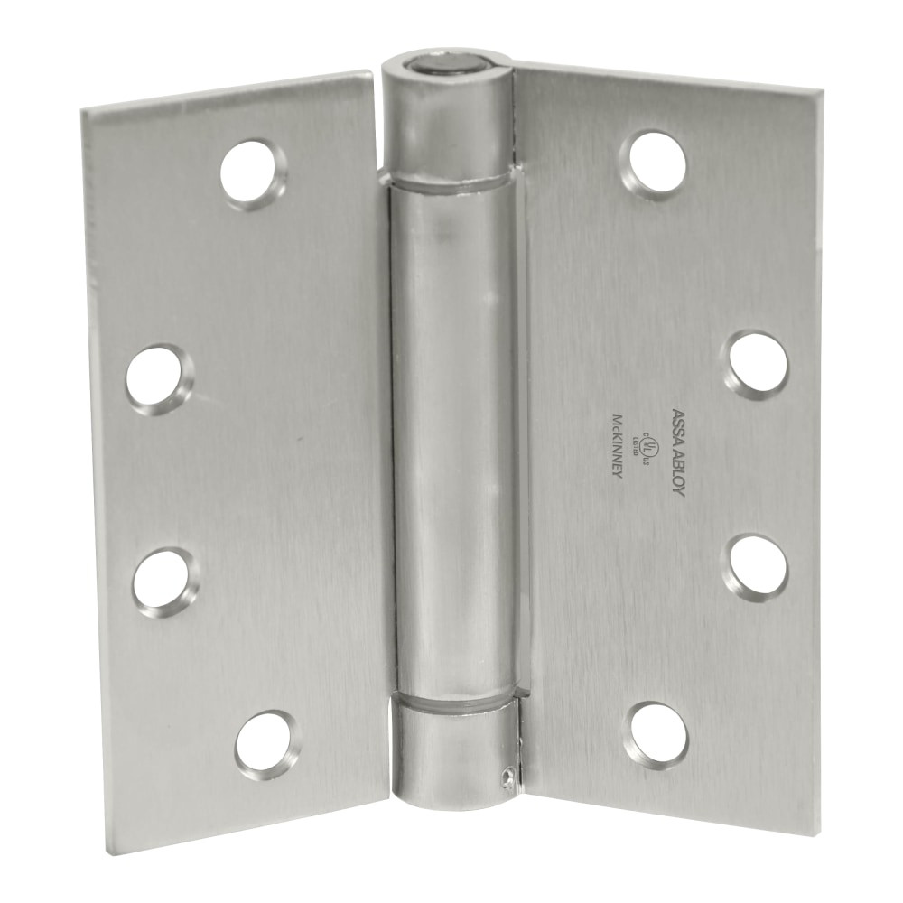 McKinney 1552 4-1/2 x 4 Inch Matte Silver Stainless Steel Spring Hinge ...
