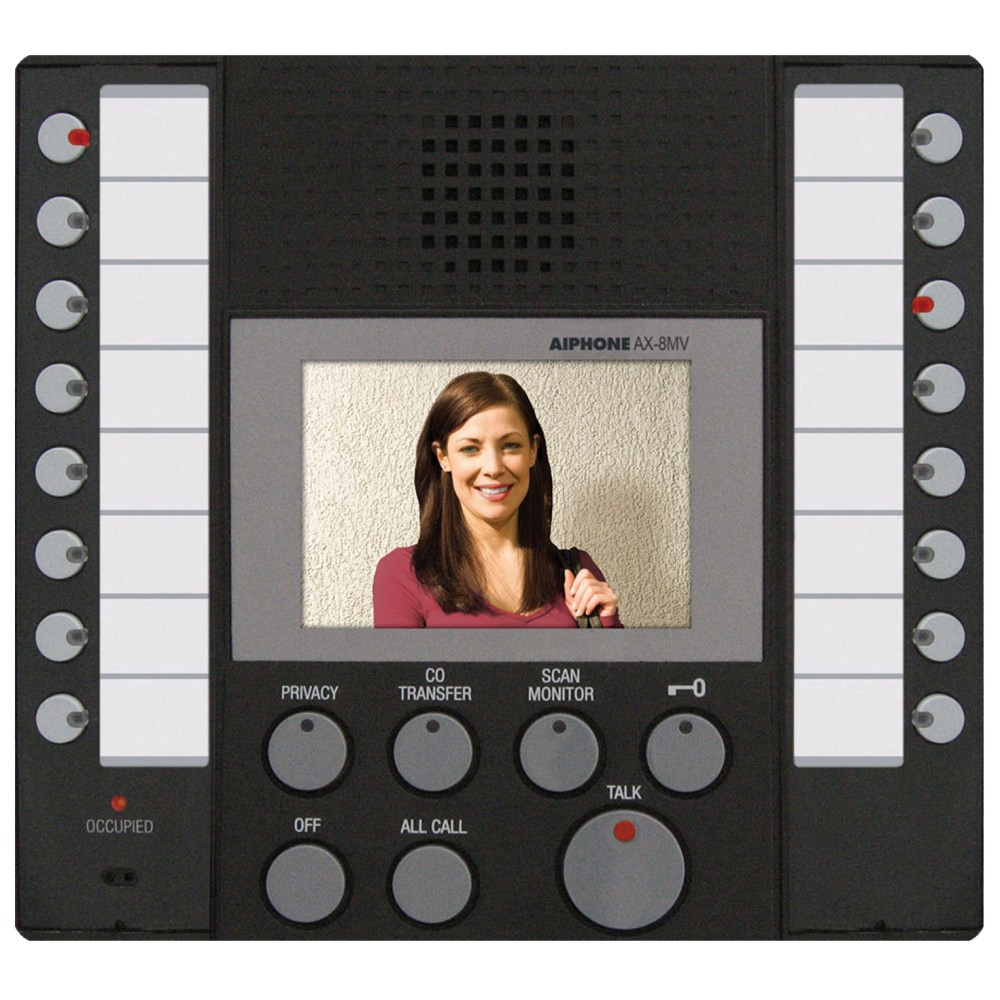 Aiphone AX-8MV Audio/Video Master Station Wall Or Desk Mount Black - B ...