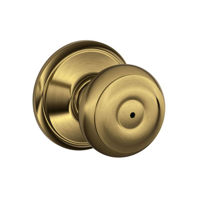 Schlage Residential F40 GEO 609 Privacy Lock Georgian Knob Antique ...