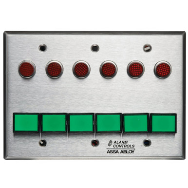 Alarm Controls SLP-6M Monitoring/Control Station Triple Gang Momentary ...