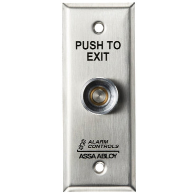 Alarm Controls TS-15 5/16 Dia Button PUSH TO EXIT Pneumatic Time Delay ...