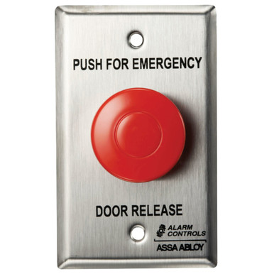 Alarm Controls TS-3-2 2 Green Square Button PUSH TO EXIT DPDT Momentary ...