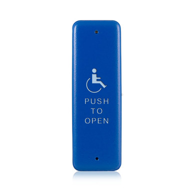 BEA 10PBJ1B Jamb Plate Push to Open Text and Handicap Logo Blue ...