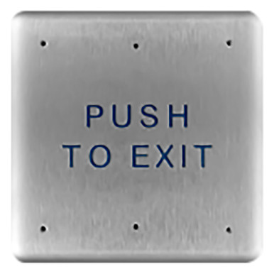 BEA 10PBSE Stainless Steel Push Plate 475 Square PUSH TO EXIT Text ...