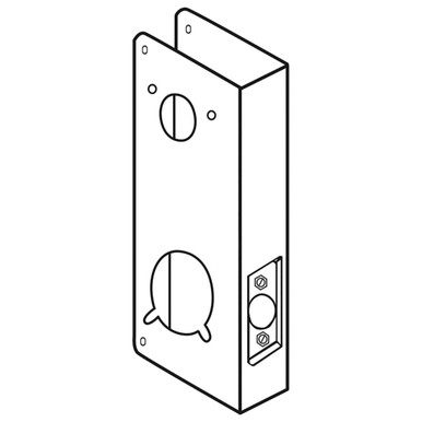 Don Jo 5000-PB-CW Wrap Around Plate 22 Gauge Steel 5 by 15 for KABA ...