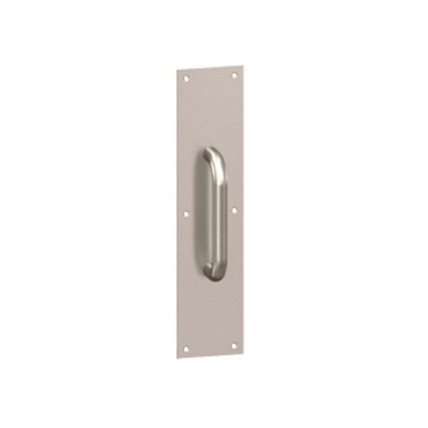 Hager 33G 4X16 US32D Square Corner Pull Plate - 3/4 Round Pull 005 ...