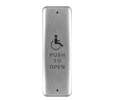 RCI 941HP-MO 32D Mullion Push Plate Handicap Symbol Push to Open ...