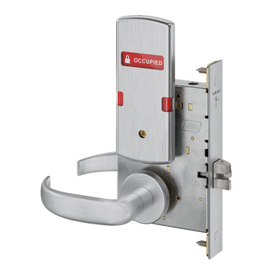 Schlage L9040 17A 626 OS-OCC Grade 1 Bed Bathroom Privacy Mortise Lock ...