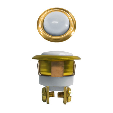 Trine 45G Pushbutton 5/8 Diameter up to 30VAC/DC Gold Rim Pearl Center - B and H Depot Door ...