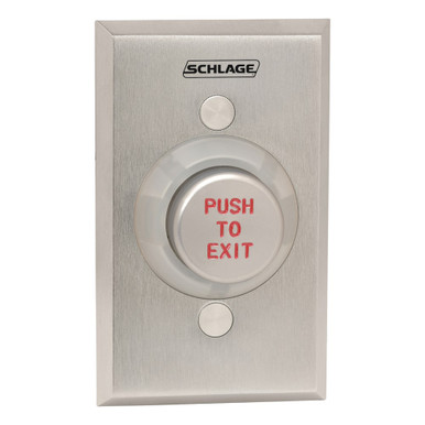 Schlage Electronics 631AL EX DA 1-1/4 Metal Button Single Gang Aluminum ...