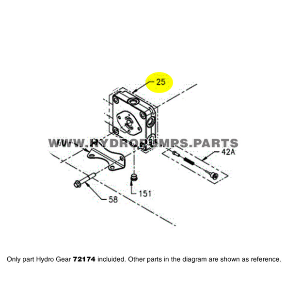 Hydro Gear 72177 PW End Cap Standard Auxiliary Kit OEM