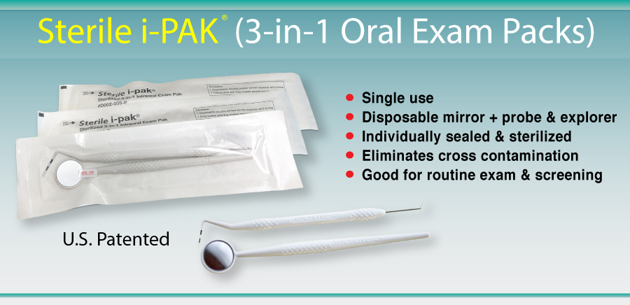 I-PAK Sterile 3-in-1 Oral Exam Packs | AD Surgical